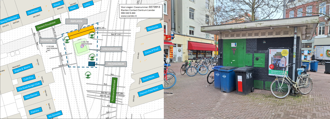We werken aan het elektriciteitshuisje in de Ferdinand Bolstraat | Liander